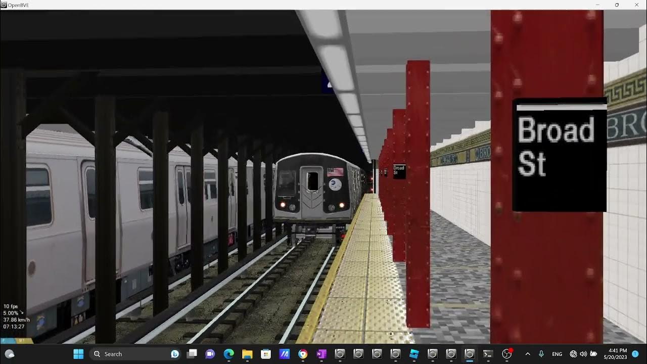 Openbve 3D 2022 R179 J Train Arriving & Terminating At Broad Street - YouTube