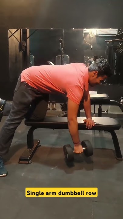 Day44 Single Arm dumbbell row#motivation #hardworkworks #gym #fitness #hardwork #backworkout ...