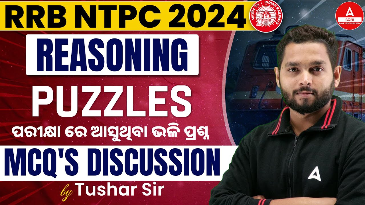 NTPC Classes 2024 | RRB NTPC Reasoning Classes | Puzzles By Tushar Sir ...
