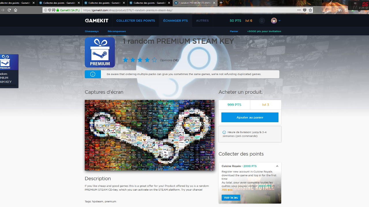 Gamekit - JE GAGNE 23 JEUX STEAM GRATUITEMENT EN 5 JOURS !!! - YouTube