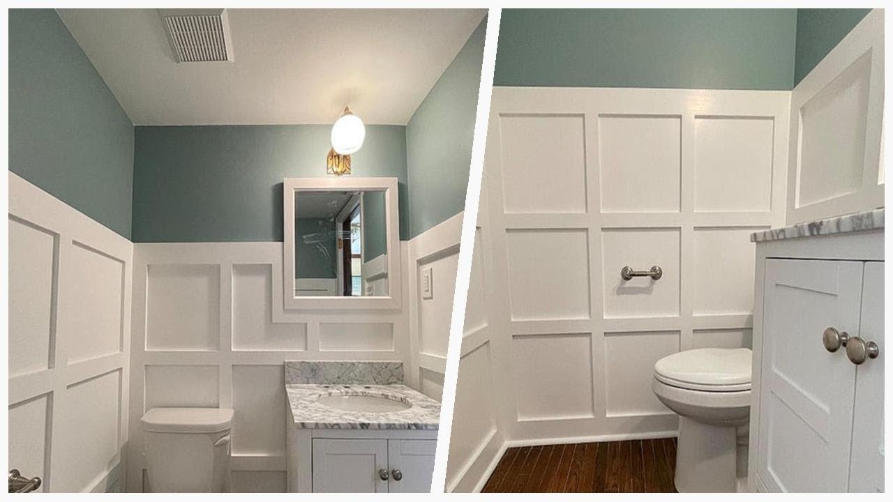 75 Craftsman Powder Room With Green Walls Design Ideas You'll Love 🌈 ...