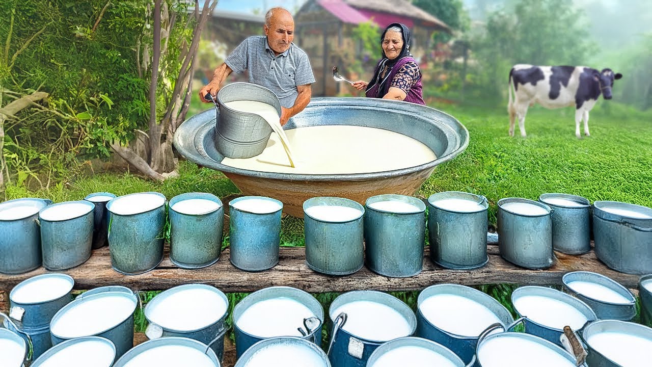 Village Secrets: Making Homemade Organic Butter from Fresh Cow's Milk ...