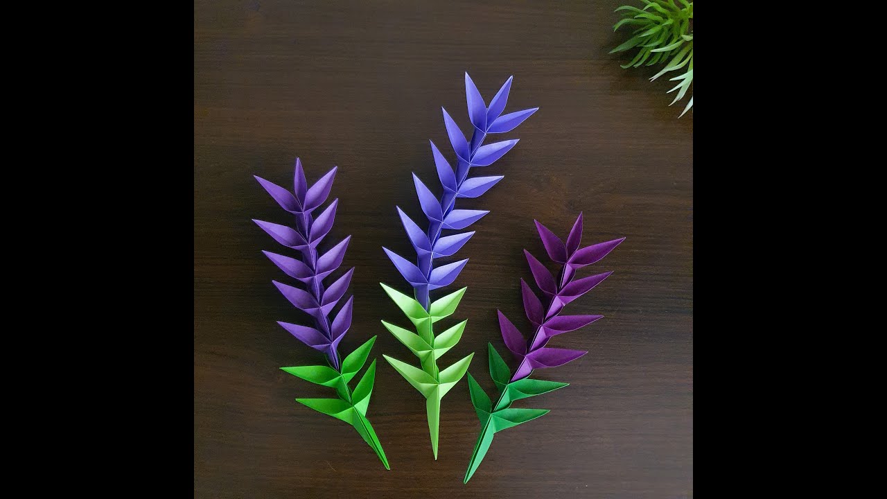 Aprenda a fazer origami de lavanda - YouTube