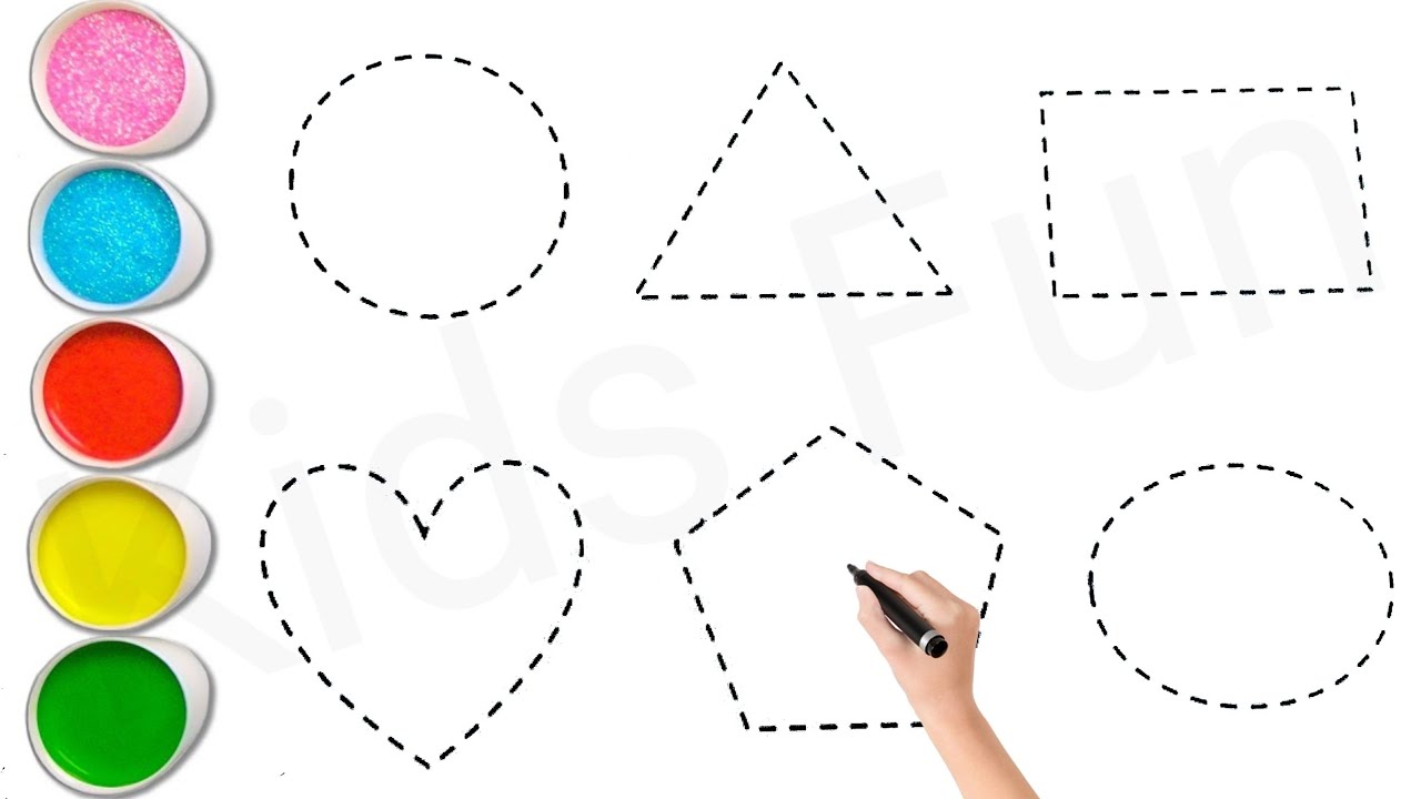 2d shapes drawing activity for kids,how to draw shapes,2d shapes,colors ...