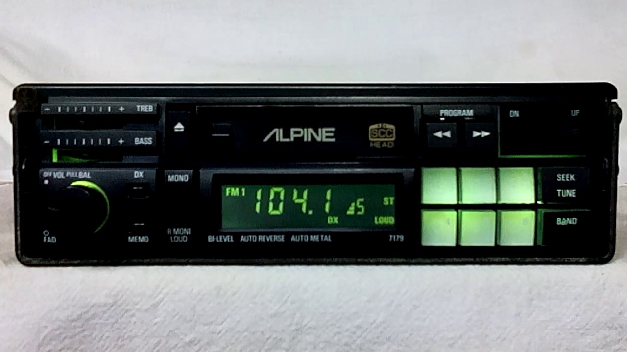 Vintage Alpine 7179 AM FM cassette car stereo #2 - YouTube