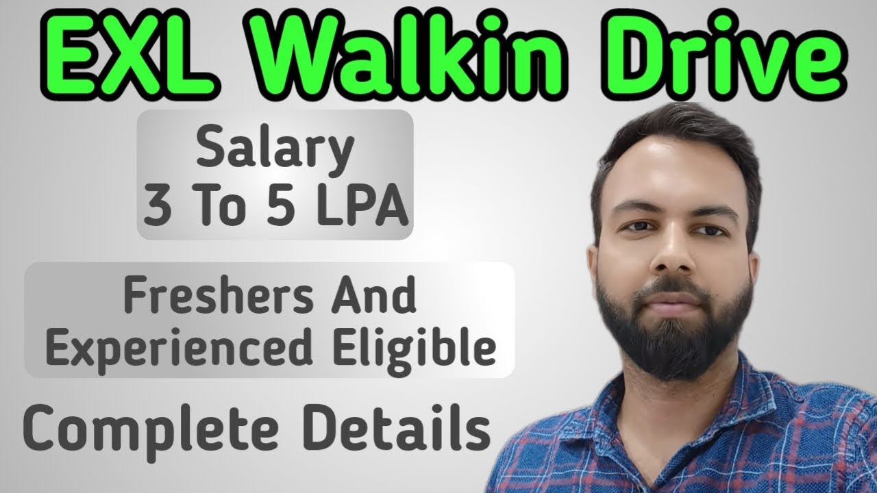 Exclusive Walkin Drive In EXL Noida | EXL Jobs 2025 | Walkin Interview ...
