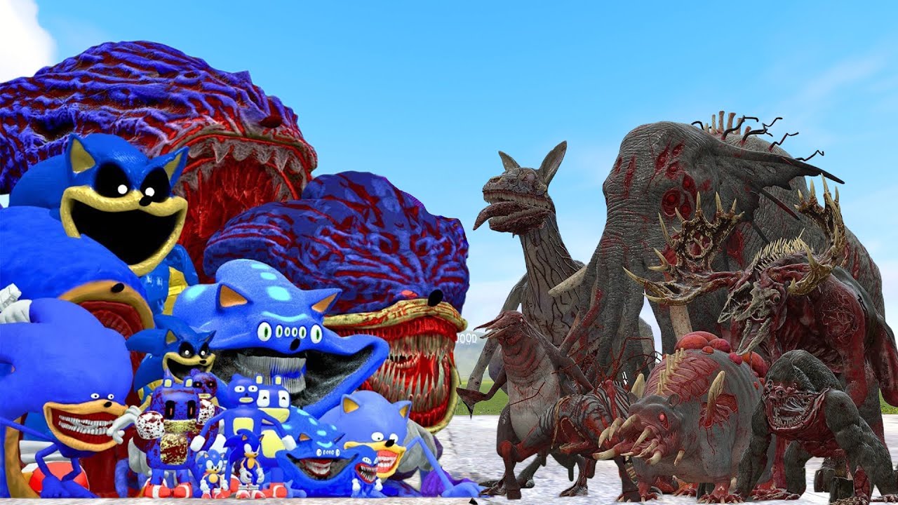 ZOOCHOSIS OLD VERSION VS ALL SONIC TAPES ANIMALS MUTATED In Garry's Mod ...