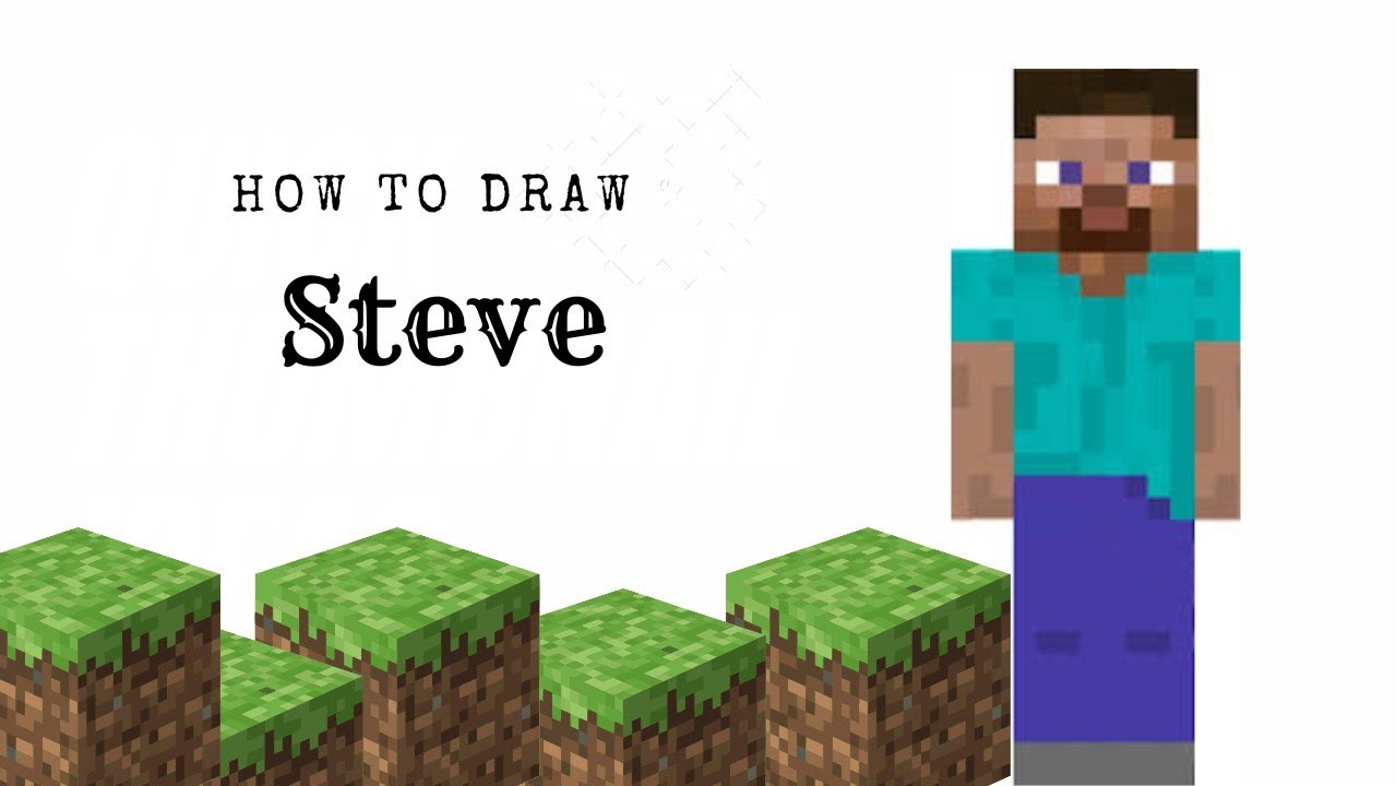 draw Steve of Minecraft step by step+meet my brother - YouTube