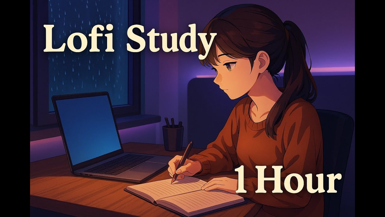 Study With Me 1H | Animated Writing + Soft Lo-Fi + Pomodoro Technique ...