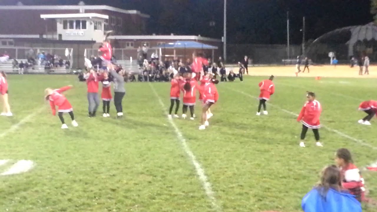 Manchester Jr. Falcons Cheerleaders Halftime Show - YouTube