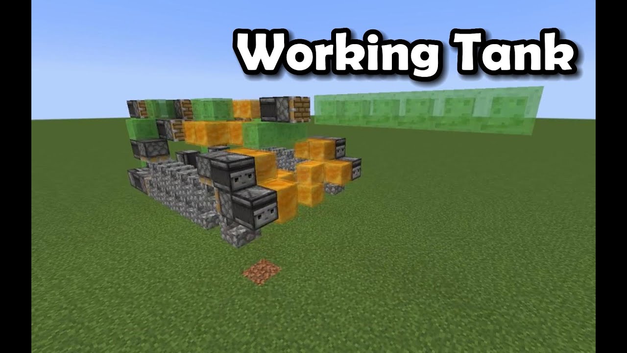 Minecraft: How to Build a Simple Working Tank [RedCD] - YouTube