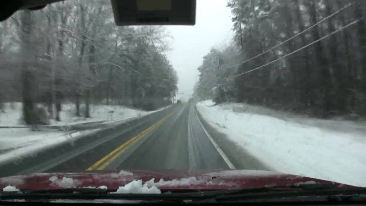 Driving to work in the snow back 3/2/2010 time lapse - YouTube