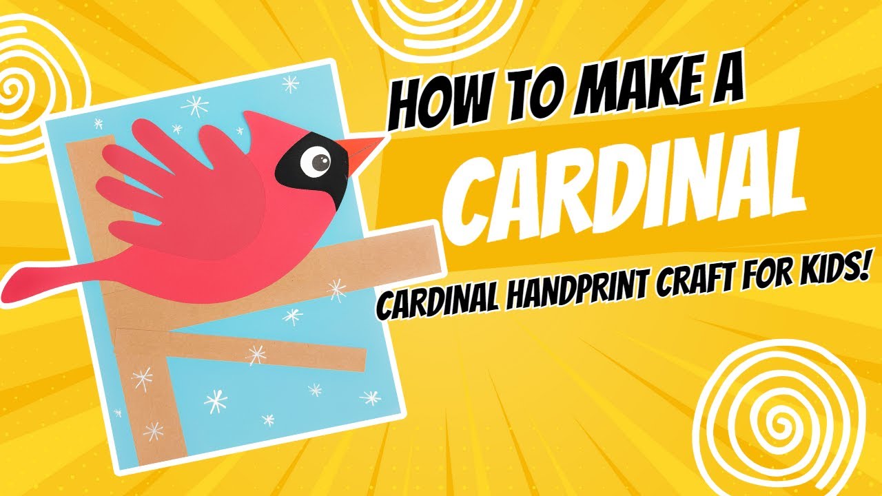Cardinal Handprint Craft For Kids - YouTube