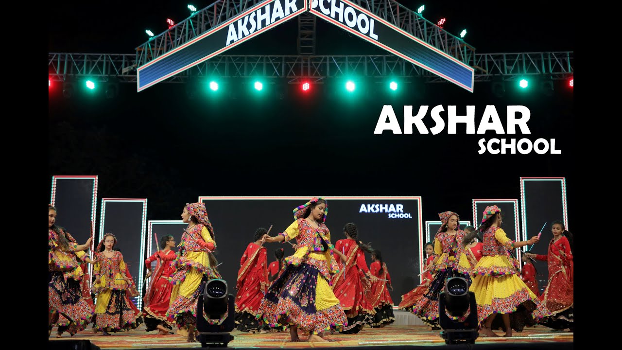 Gujarati Mashup Dance || AKSHAR SCHOOL || TARANG 2024 - YouTube