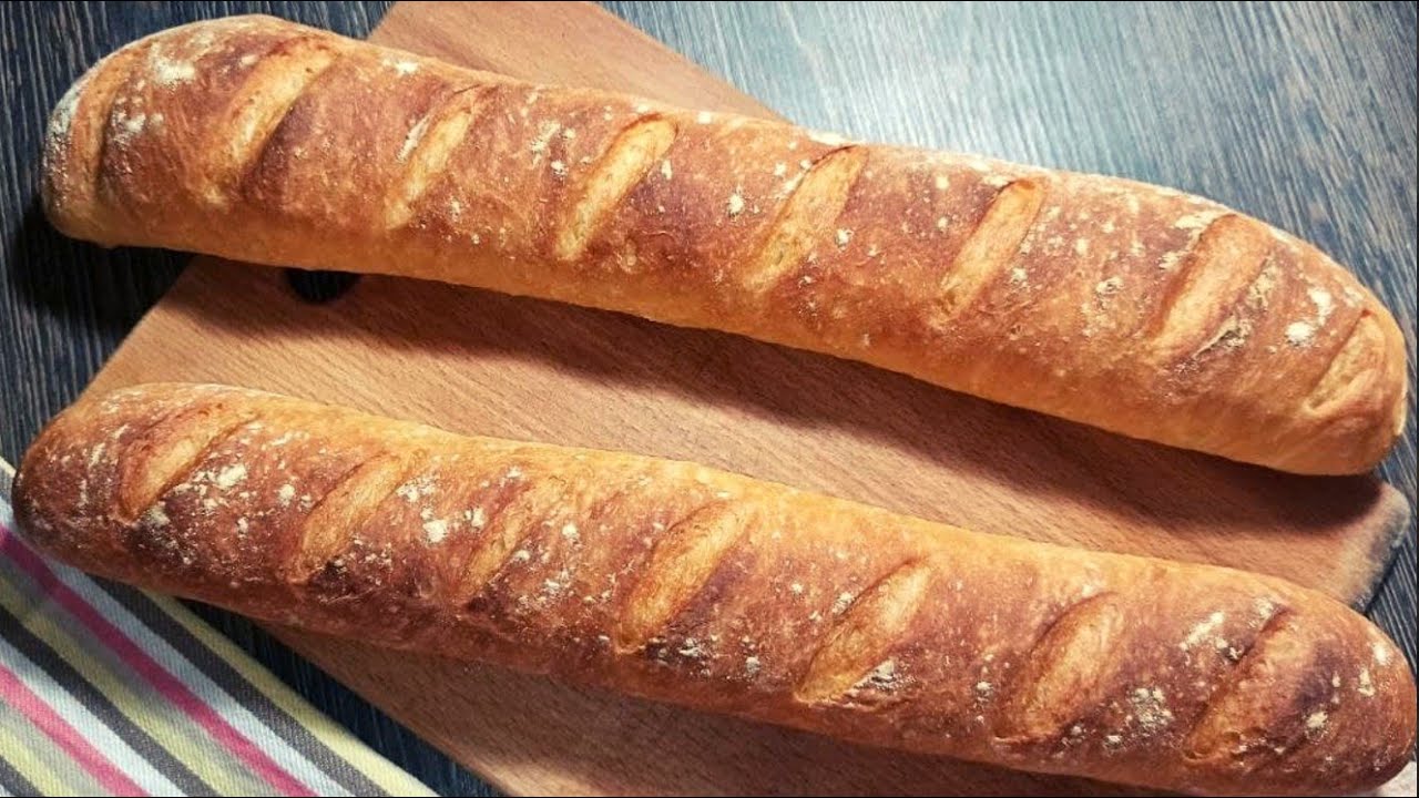 🥖 БАГЕТ ФРАНЦУЗСКИЙ Самый простой рецепт багета хлеба Хлеб без