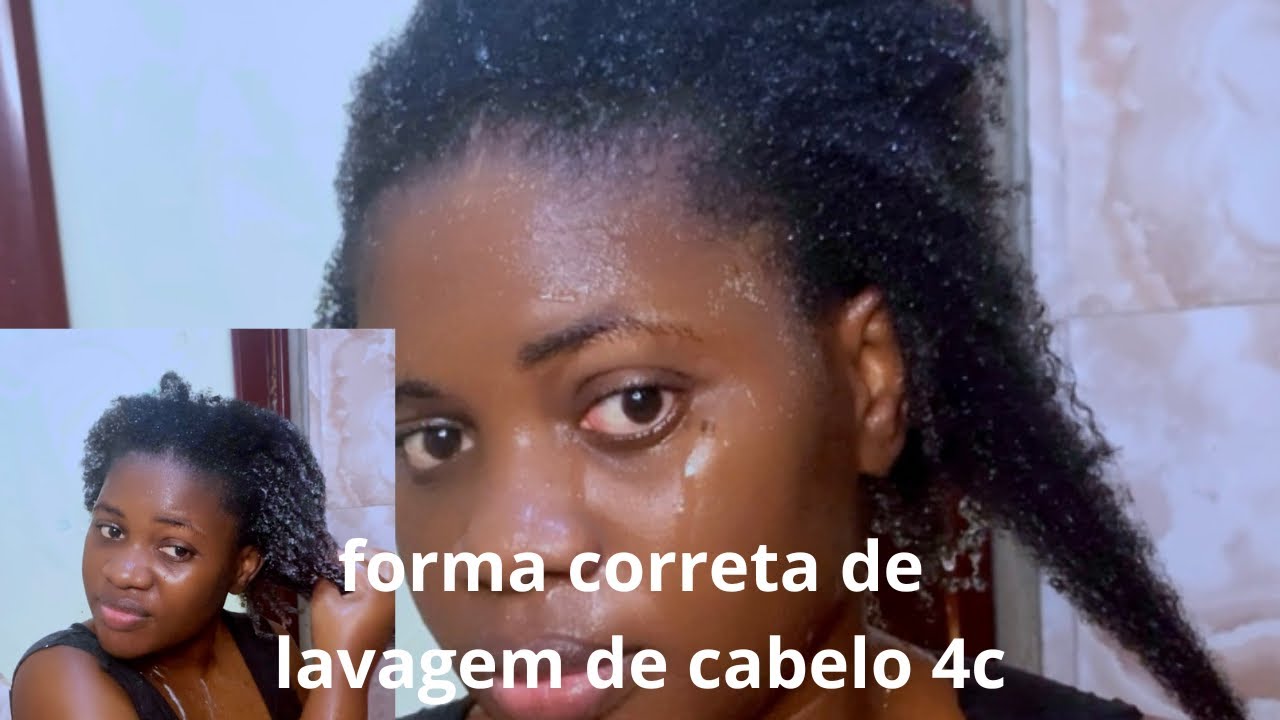 Como lavar cabelo crespo 4c . Da forma correta. - YouTube