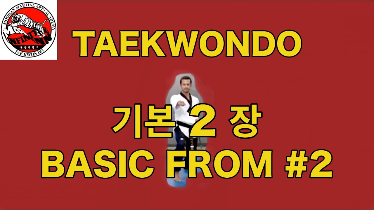 TAEKWONDO Basic Form #2 for Yellow Belt - Moohan Martial Arts (무한태권도 기본 2장) - YouTube