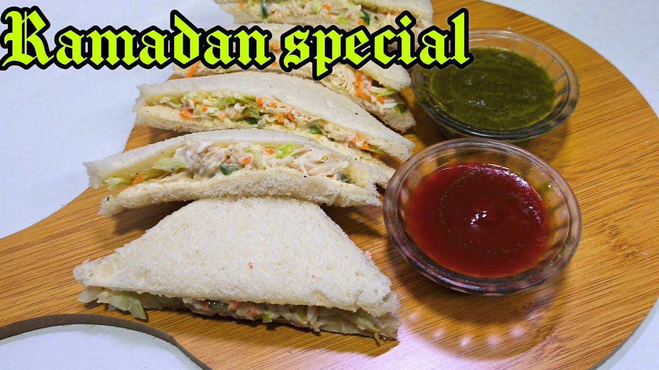 Cold Chicken Sandwich Recipe | Chicken Mayo Sandwich | Ramadan special ...
