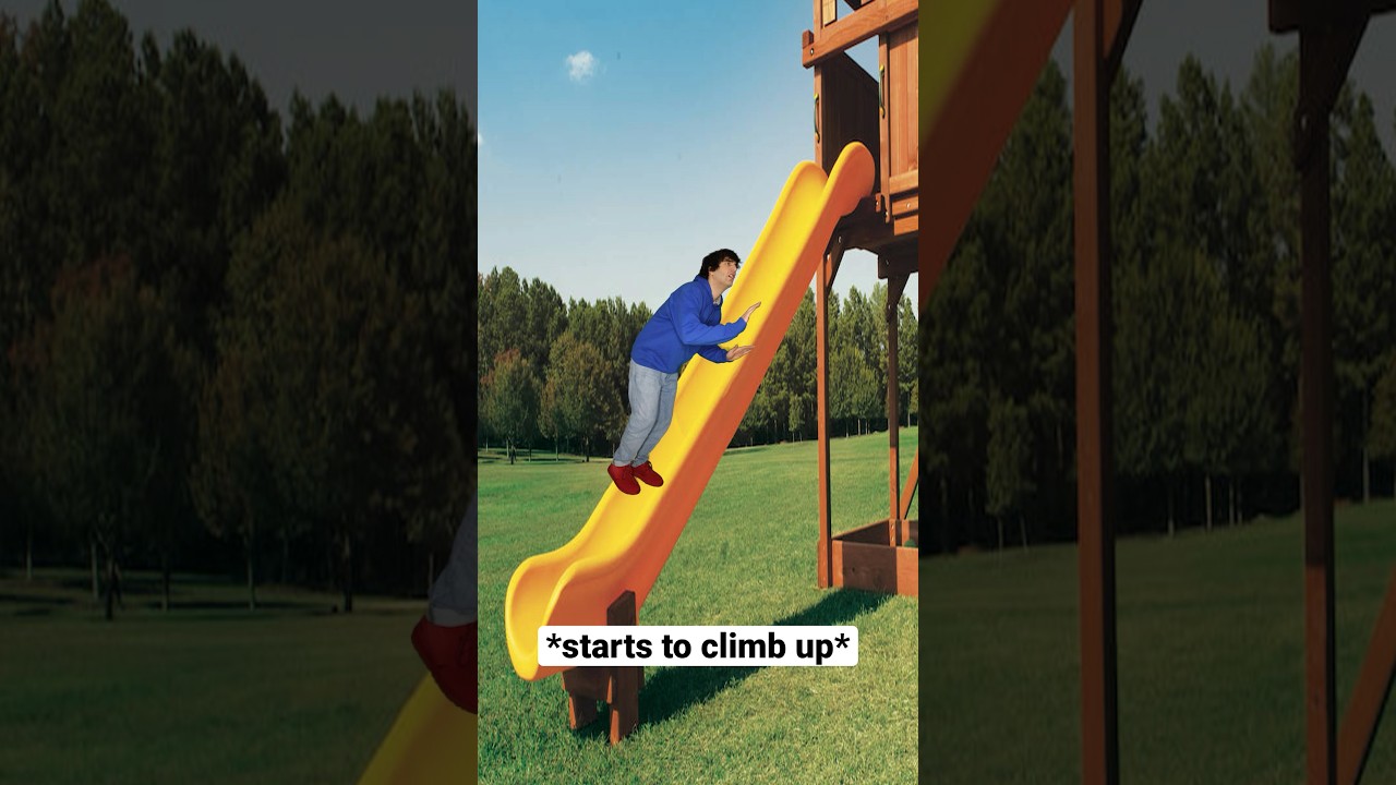 When You Climb Up The Slide #shorts #relatable - YouTube