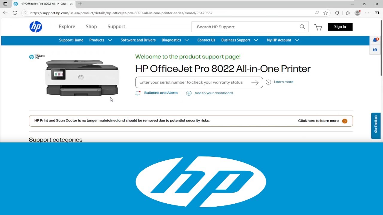 How To Install and Setup HP OfficeJet 8022 Printer [Guide] - YouTube