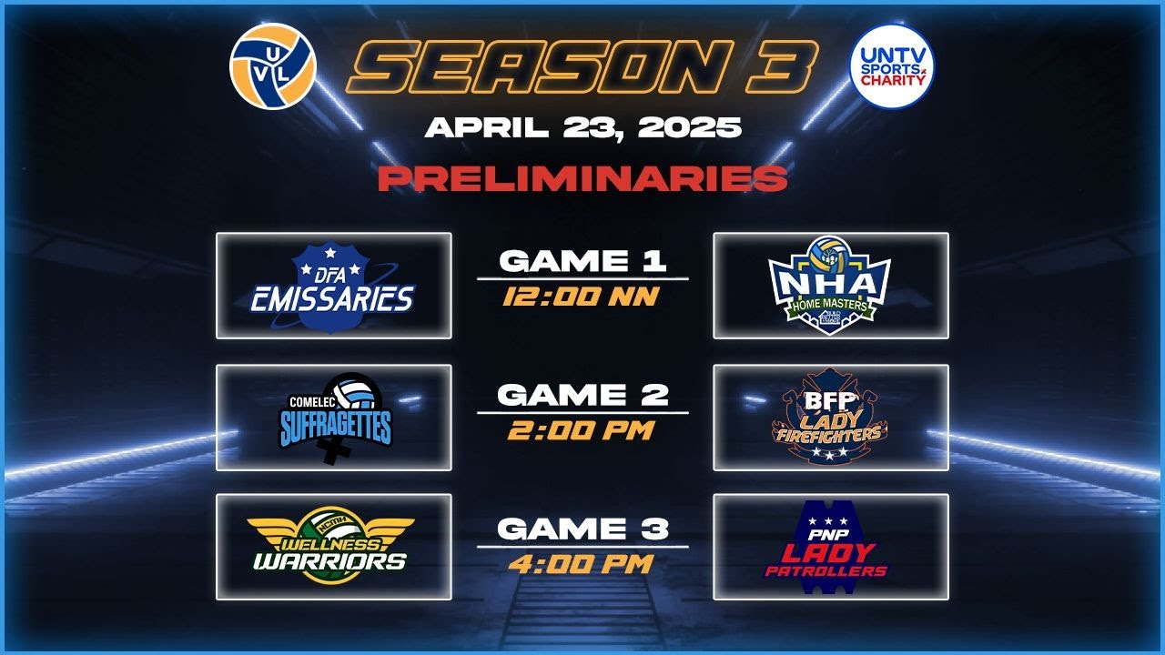 LIVE FULL GAMES: UNTV Volleyball League Season 3 Prelims at Paco Arena ...