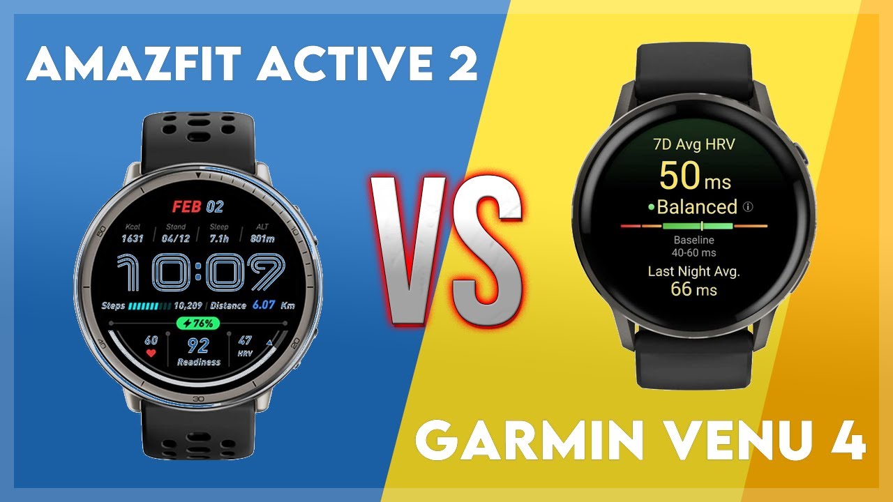 Amazfit Active 2 vs Garmin Venu 4 Comparison - YouTube