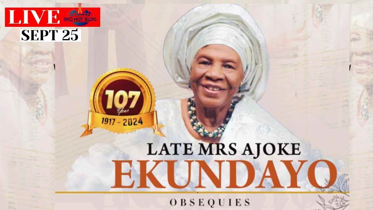 Funeral Service of Late Mrs Ajoke Ekundayo - Live From Lagos - YouTube