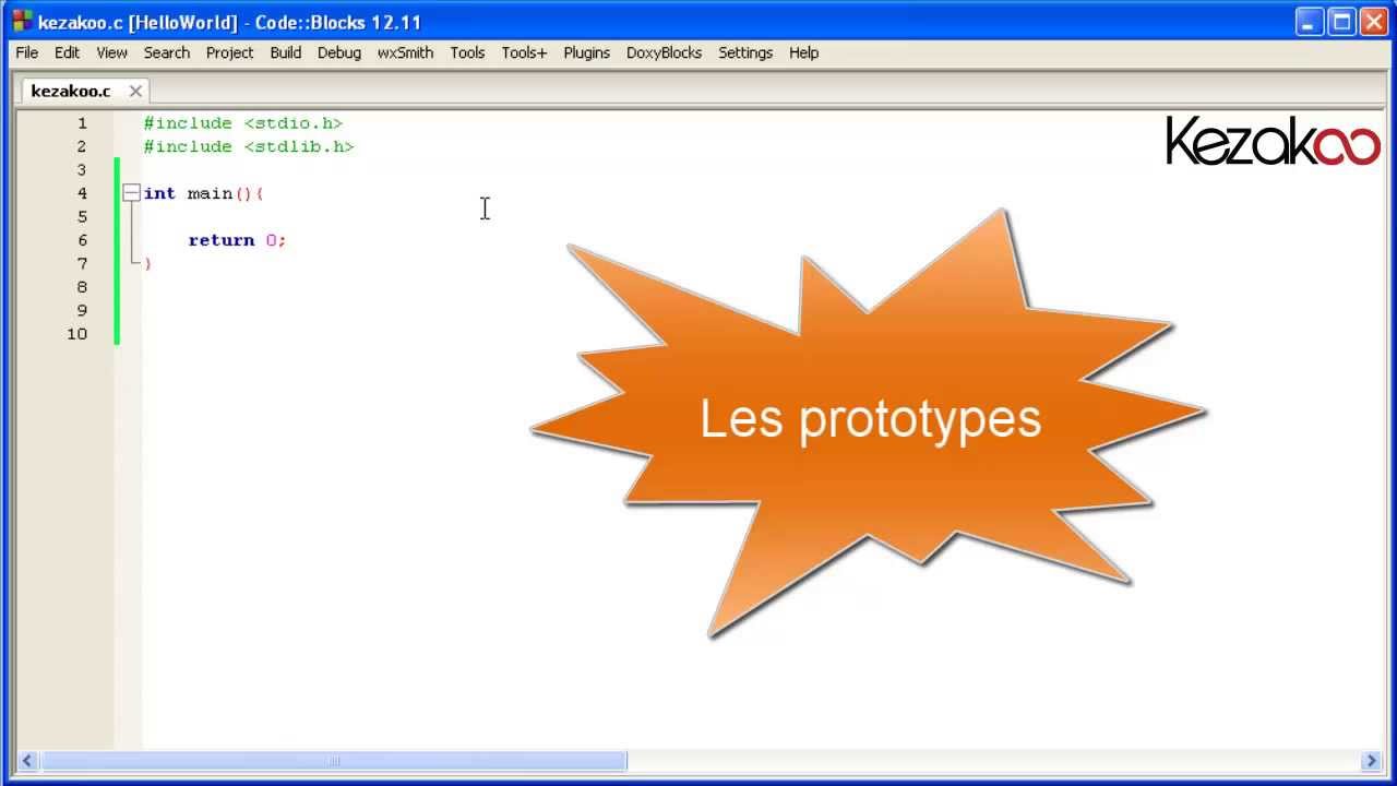 Kezakoo-Langage C-prototype - YouTube