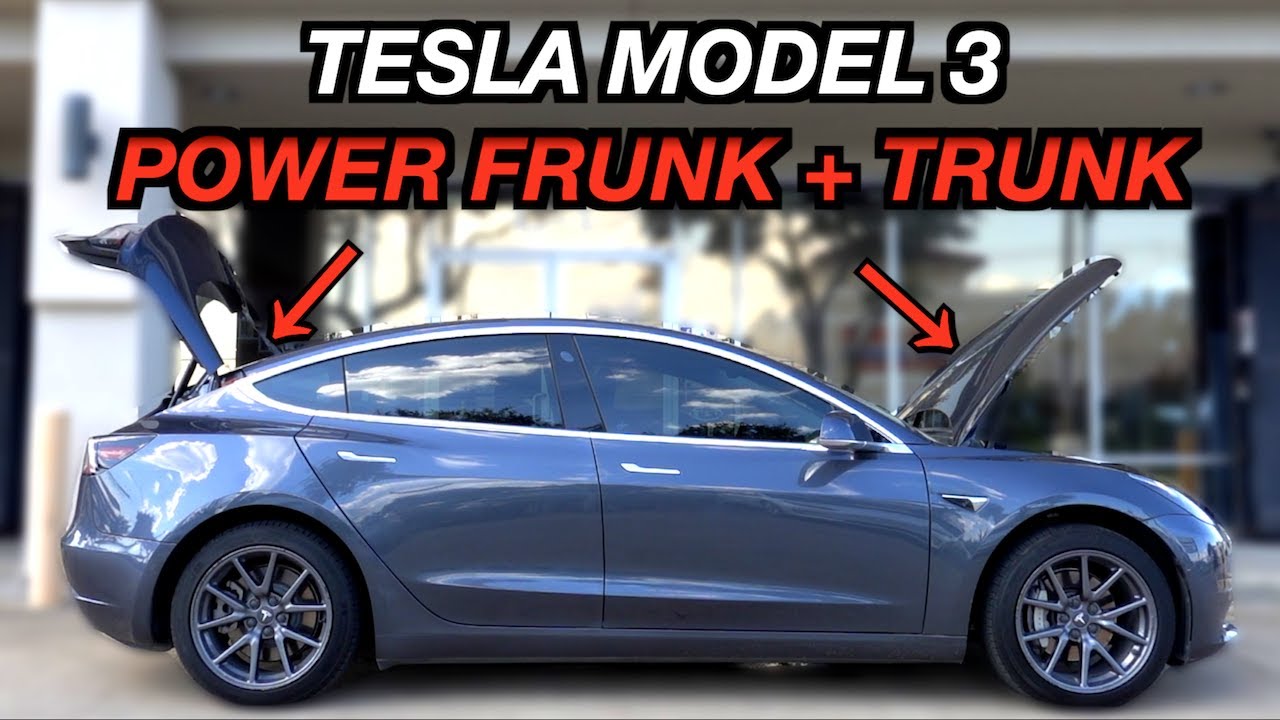 Tesla Model 3: Hansshow Power Frunk and Trunk Upgrade *Walkaround ...