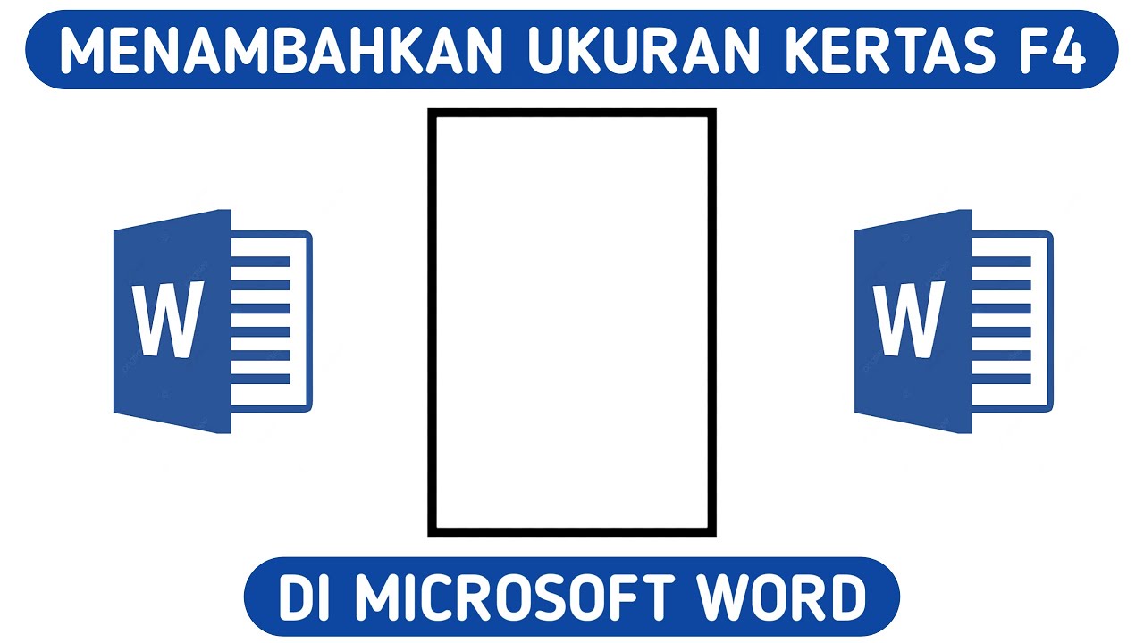 Cara menambahkan ukuran kertas f4 di microsoft word - YouTube