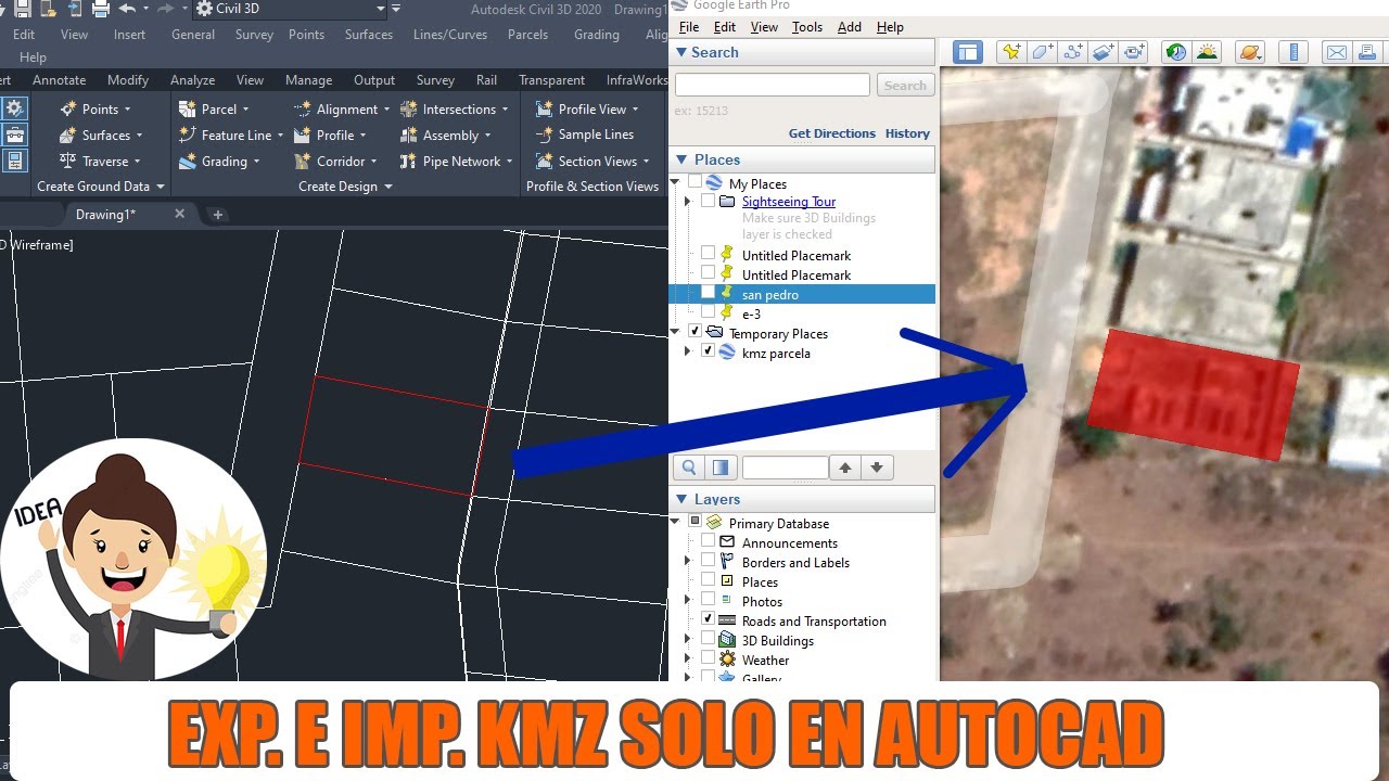 Como Exportar E Importar Archivos KMZ Solo Usando Autocad YouTube Como Exportar E Importar Archivos KMZ Solo Usando Autocad YouTube