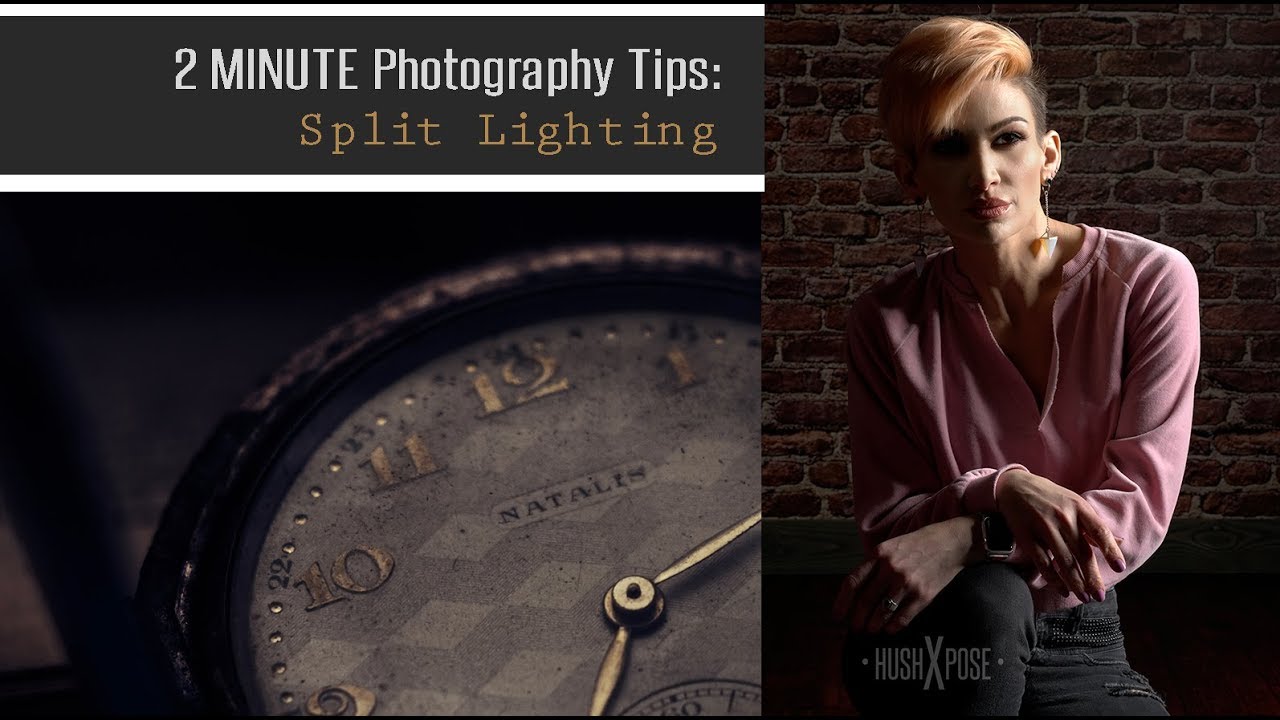 2 Minute Photography Tips: Split Lighting | Vinyl Studio Backdrops w ...