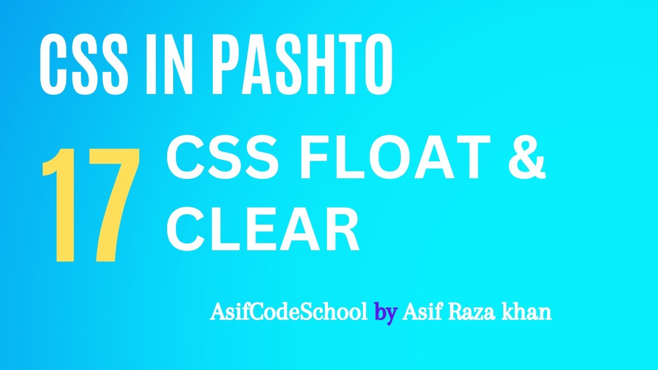 17 Css Float And Clear Css Tutorial In Pashto Youtube 5430
