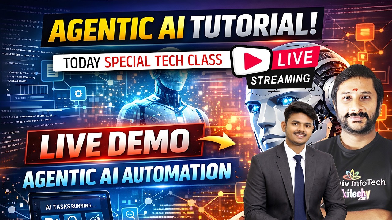 🔴 LIVE: Agentic AI Tutorial 🚀 Live Demo | Build AI Automation Agents ...
