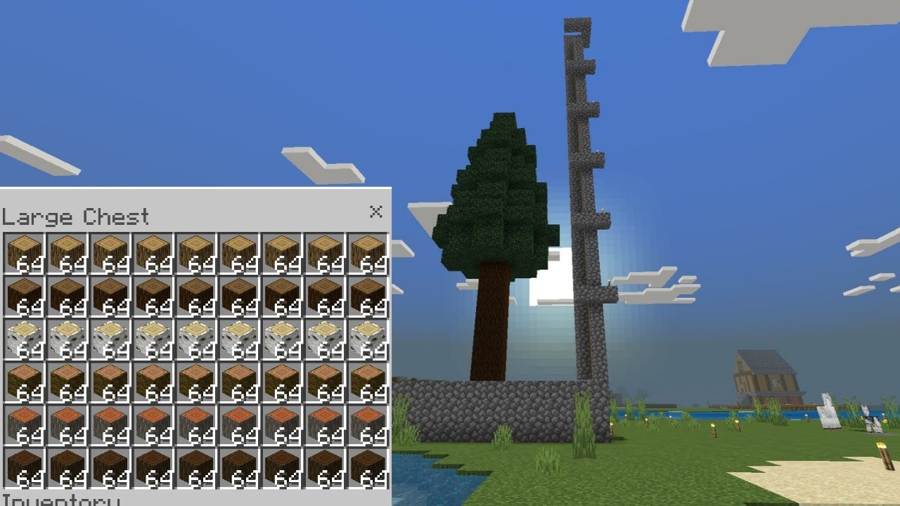 Making wood farm without red stone in my survival world v1.19 in ...