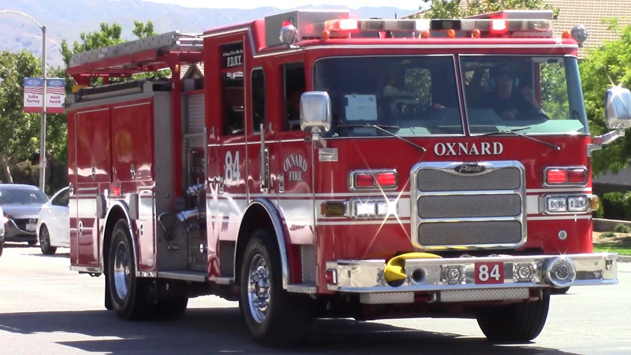 Oxnard Fire Dept. Engine 84 responding - YouTube
