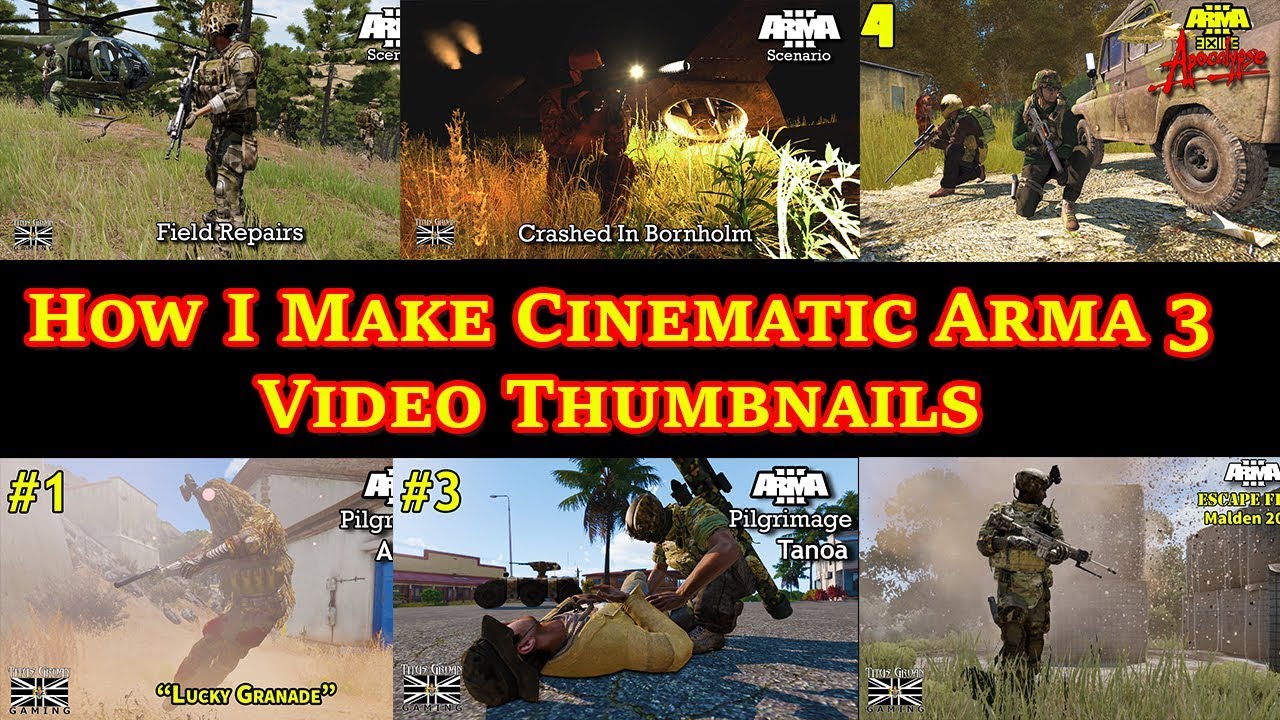 How I Make Cinematic ArmA 3 Video Thumbnails [Requested] - YouTube