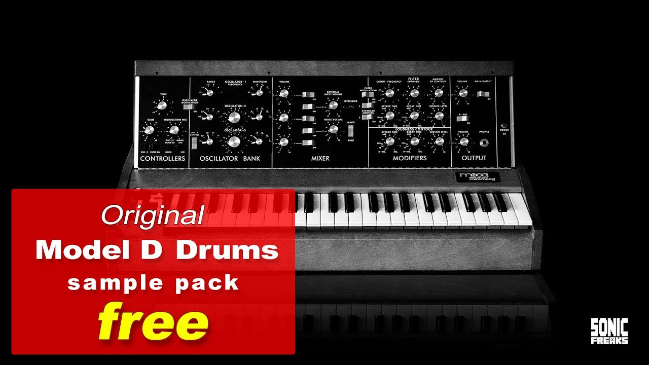 FREE sample pack - Drums made with a Moog Model D - YouTube