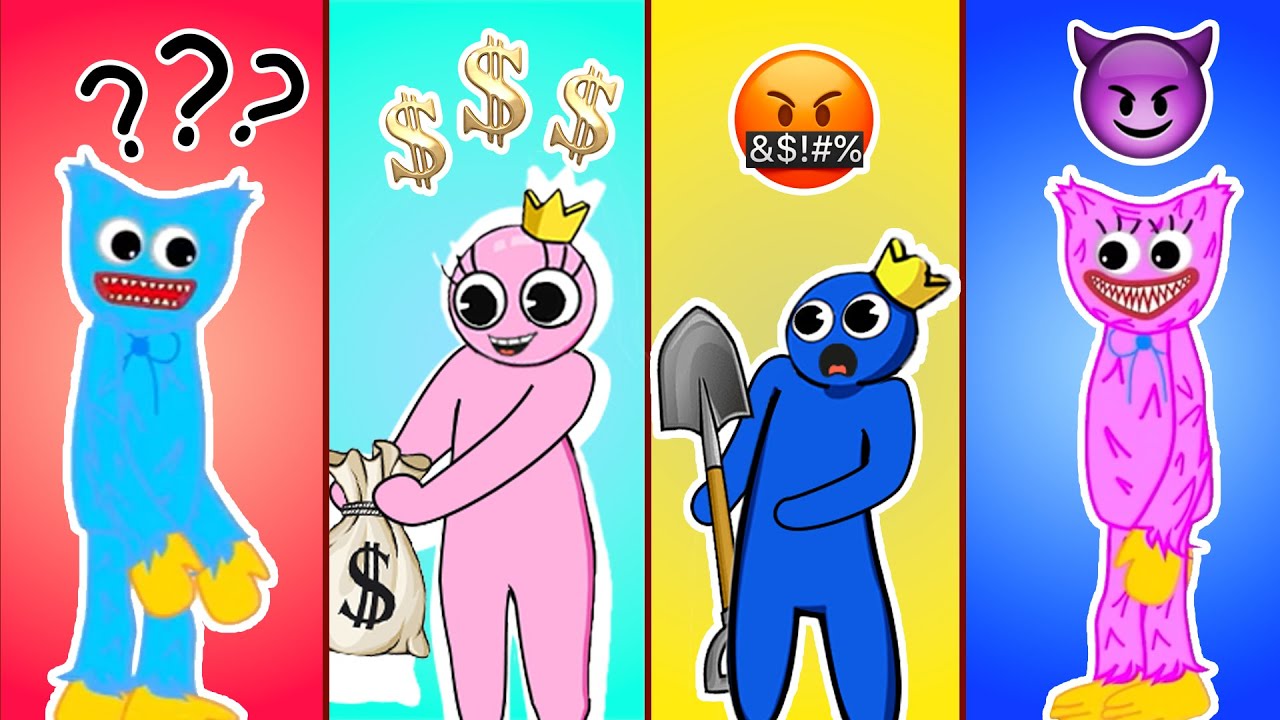 Huggy Wuggy Takes Revenge On Rainbow Friends Blue Rainbow Friends And
