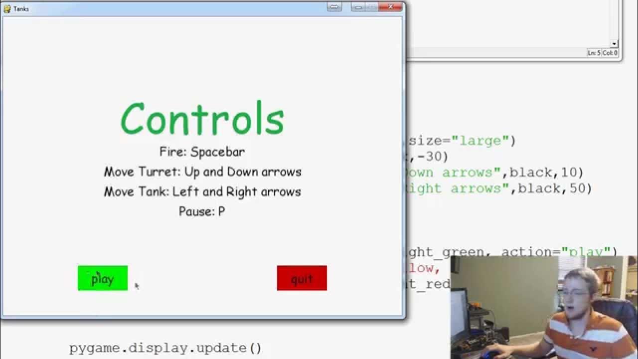 Pygame (Python Game Development) Tutorial - 52 - Controls Screen - YouTube