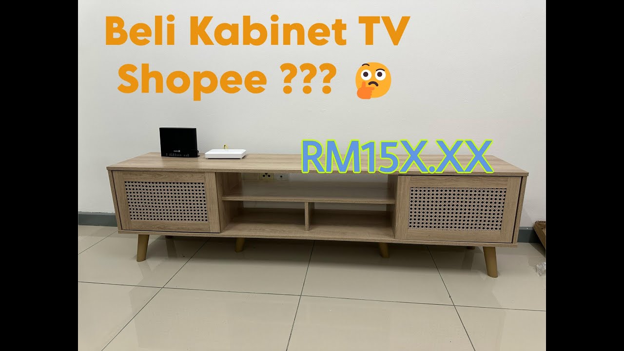 SOLID TV CABINET KABINET ROTAN FROM SHOPEE ONLINE | MUAT TV BESAR 32 43 50 55 60 70 INCI INCHES ...