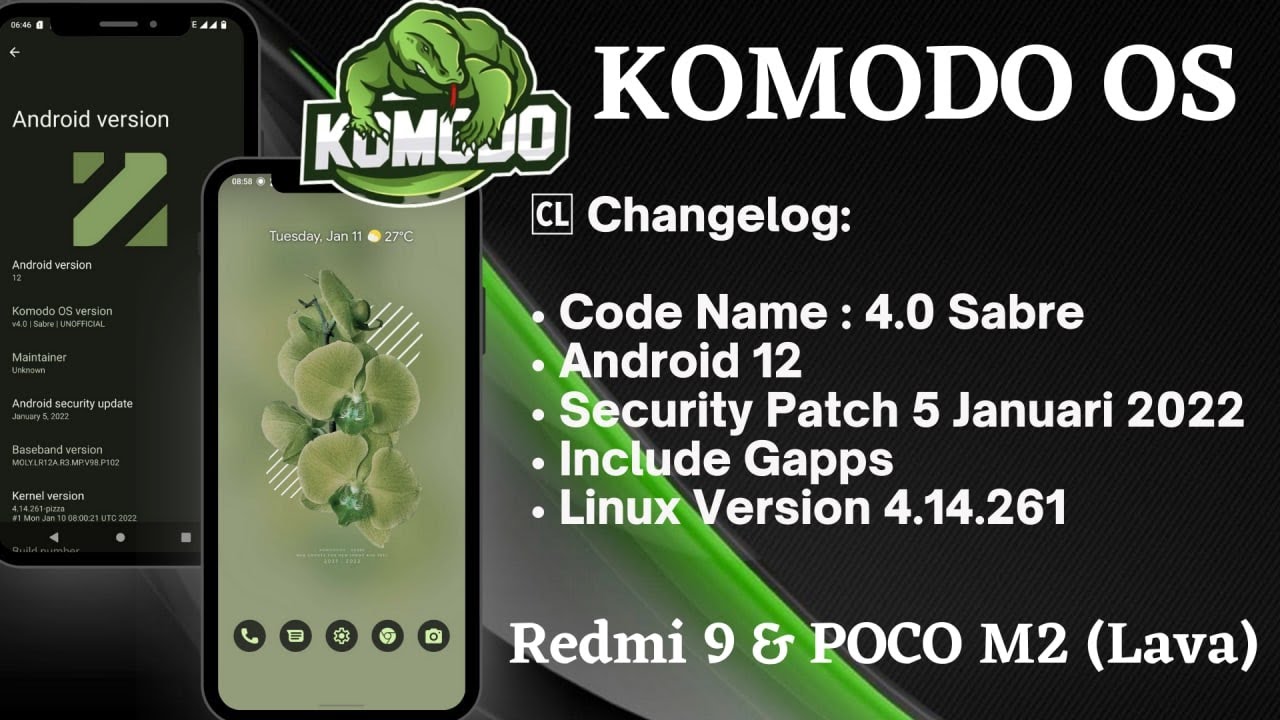 Review Custom ROM KOMODO OS 4.0 SABRE | Android 12 | Redmi 9 | 9prime |Poco M2 - YouTube