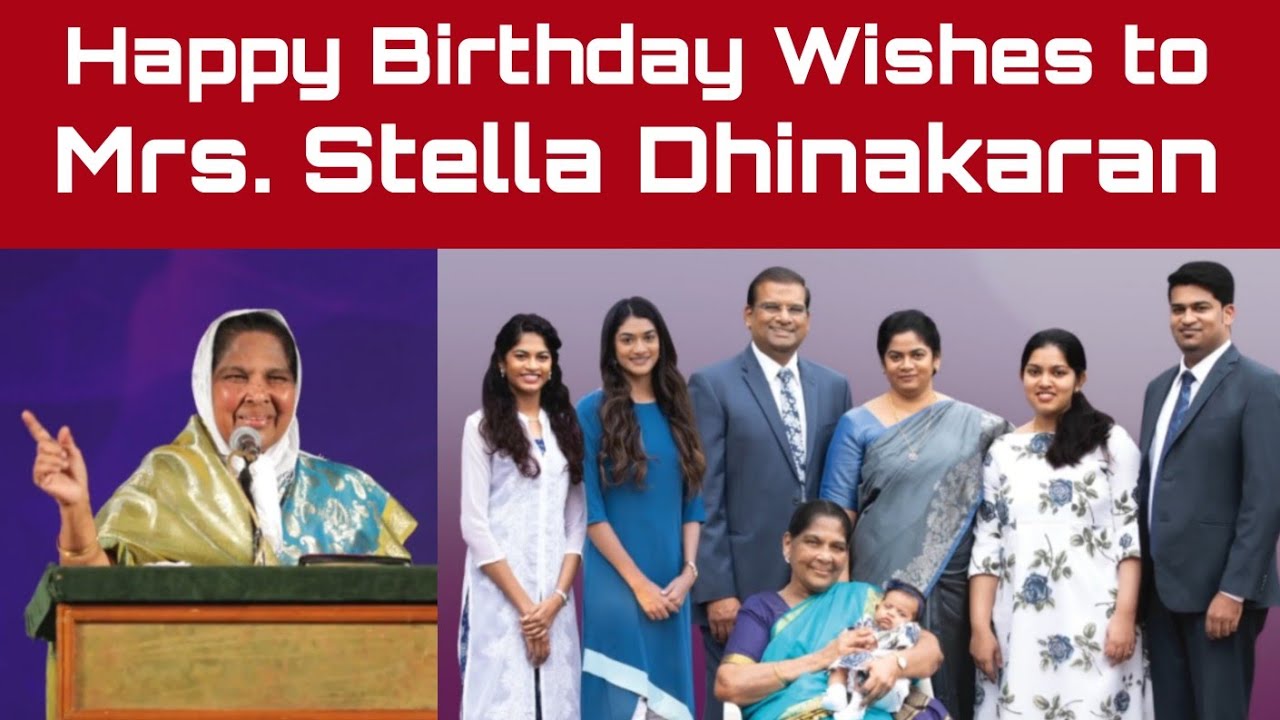 Stella Dhinakaran அவர்களது பிறந்த நாள் இன்று | Dr Paul Dhinakaran ...