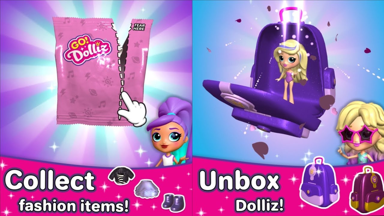 Go Dolliz !! Live🔴 Unboxing New Dolls - Dress Them up👗 Game - Series:1 ...