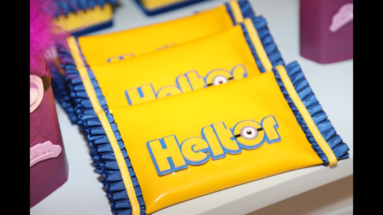 Carteirinha para Kit kat Minions em corino - YouTube
