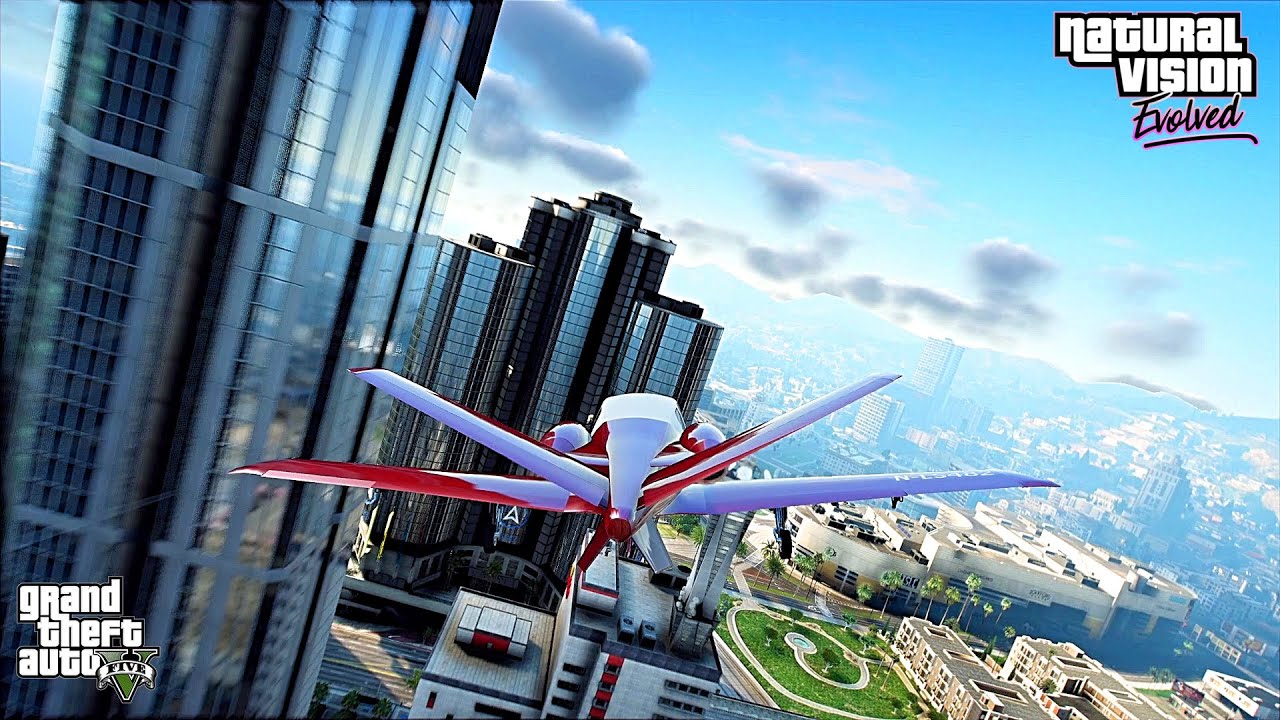 GTA 5 Volumetric Clouds Flying Through Skyscraper | Natural Vision ...