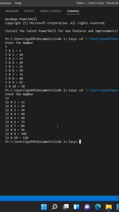 How To Write A Program To Print A Multiplication Table Of A Given Number In C Language! #2 - YouTube