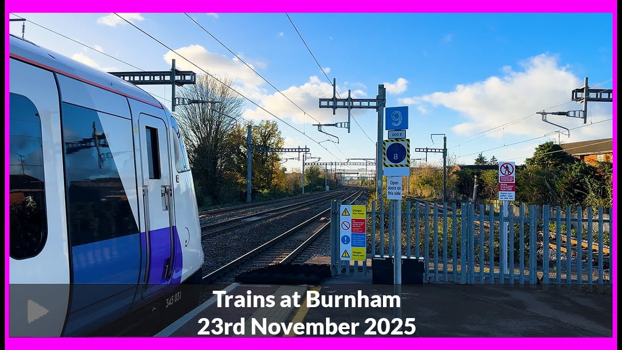 Trains at Burnham Station | GWR, Elizabeth Line and Rail Tour in 4K ...