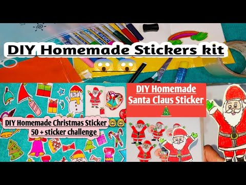 3 DIY ideas for Christmas ll homemade sticker kit ll 50+ Christmas ...