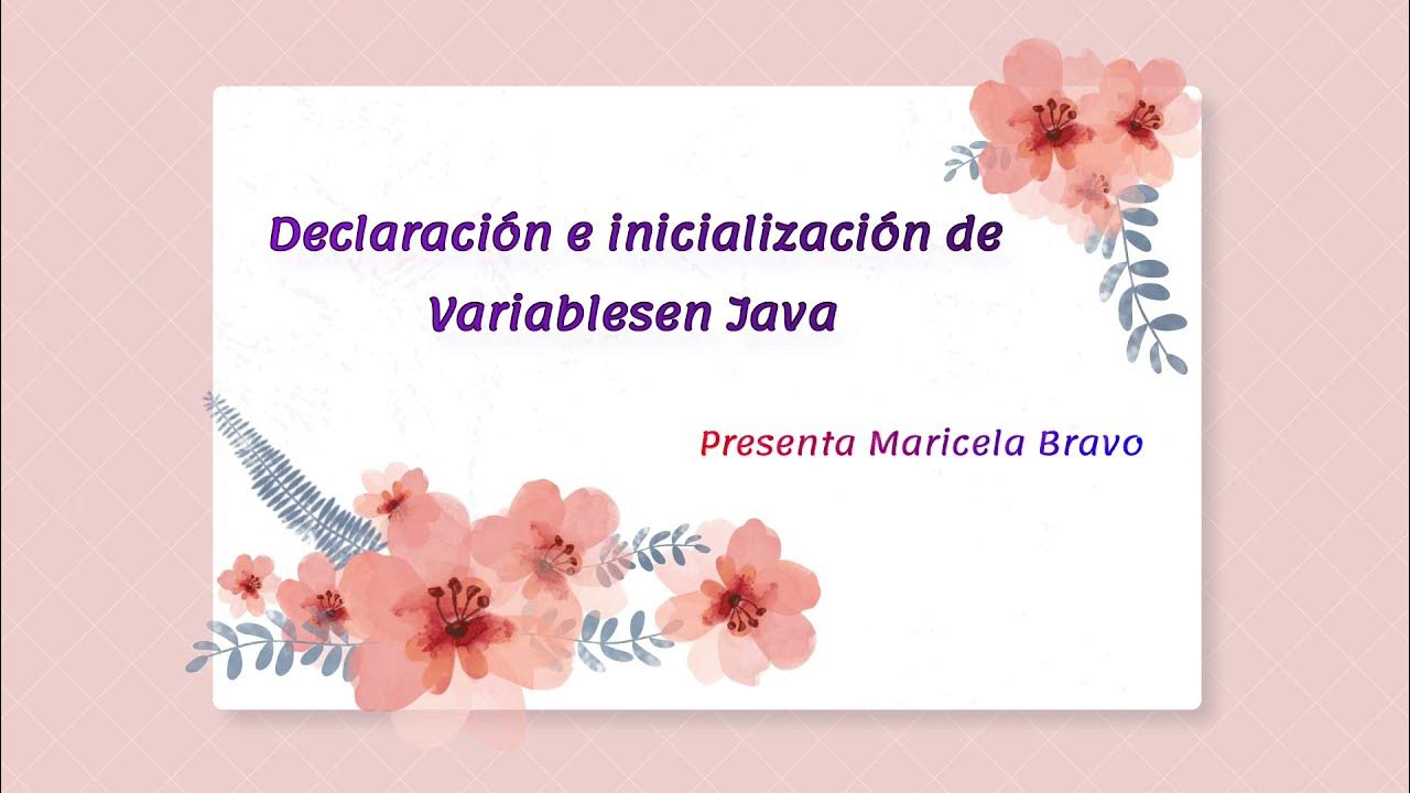 Declaración e inicialización de variables en Java - YouTube